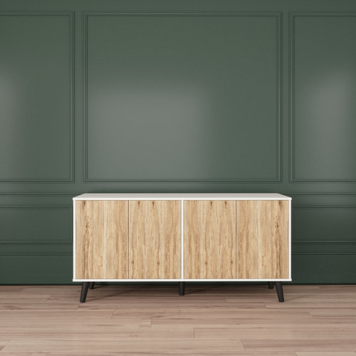 Ebern Designs Tremolo Sideboard Buffet Cabinet 55" with 4 Doors and Shelves & Reviews | Wayfair